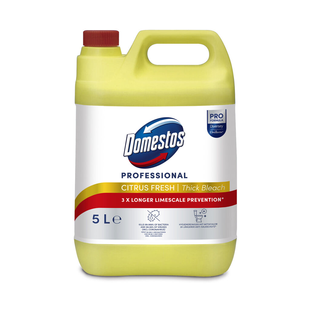 Domestos Pro Formula Citrus Fresh 4x5L - Disinfectant bleach with 3x ...