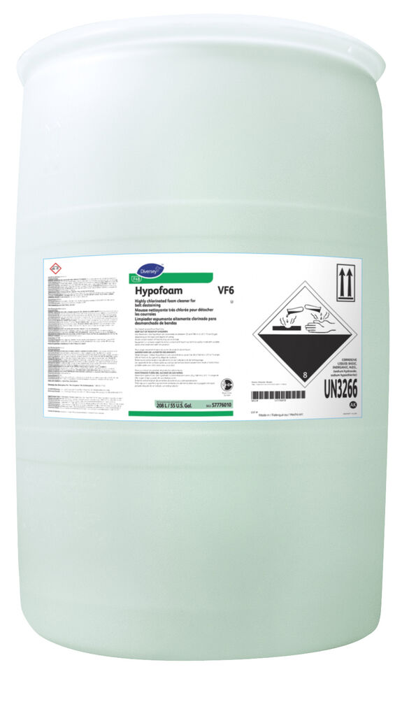 Hypofoam VF6, 55gal - Highly chlorinated foam cleaner for belt ...