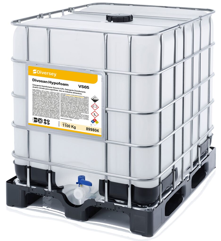 DIVOSAN HYPOFOAM VS65 1100kg - Detergente desinfectante solución 4,8% ...