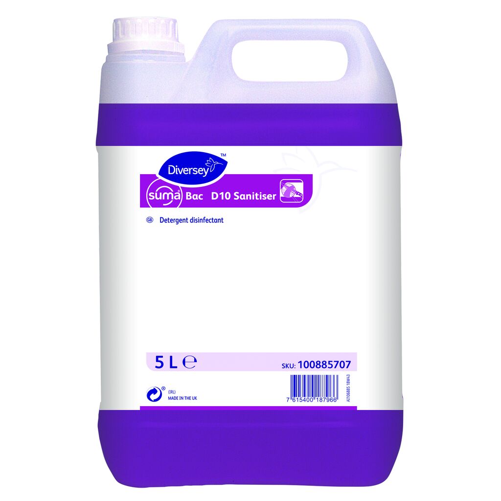Suma Bac Sanitiser D10 Sanitizer 2x5L - Concentrated Detergent ...