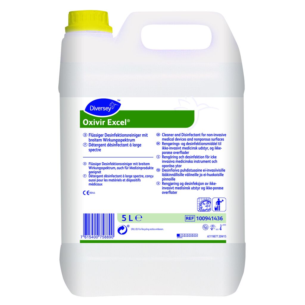 Oxivir Excel 2x5L - Cleaner and Disinfectant for nonporous surfaces and ...