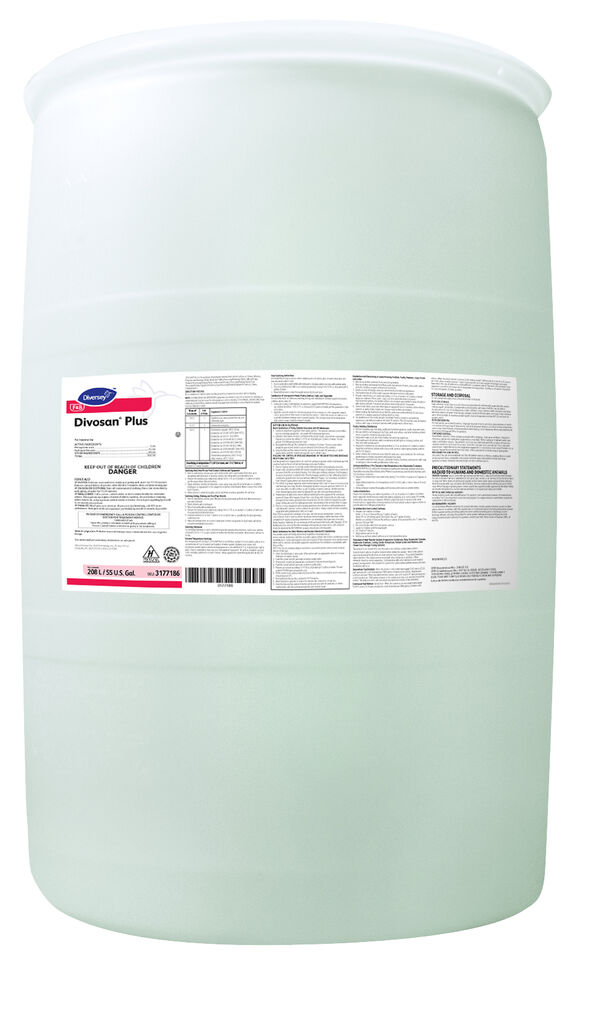 Divosan® Plus, 55gal - Non-foaming liquid peroxyacetic acid sanitizer ...