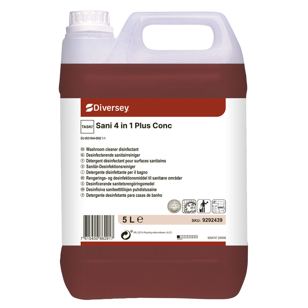 TASKI Sani 4 in 1 Plus Conc 2x5L - Rengöringsmedel, avkalkningsmedel ...