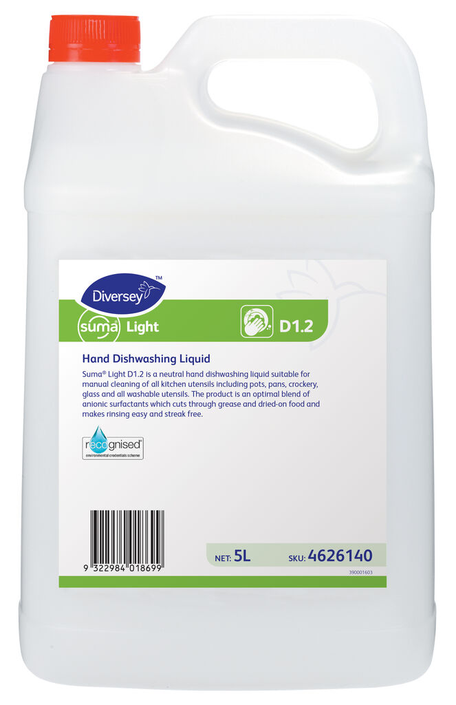 Suma Light D1.2 2x5L - Hand Dishwashing Liquid | Solenis Products