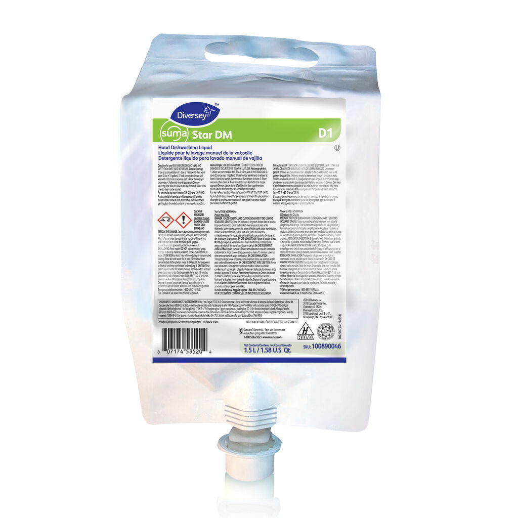 Suma® Star DM D1 D1, 1.5L, 4/CT - Hand Dishwashing Liquid | Solenis ...