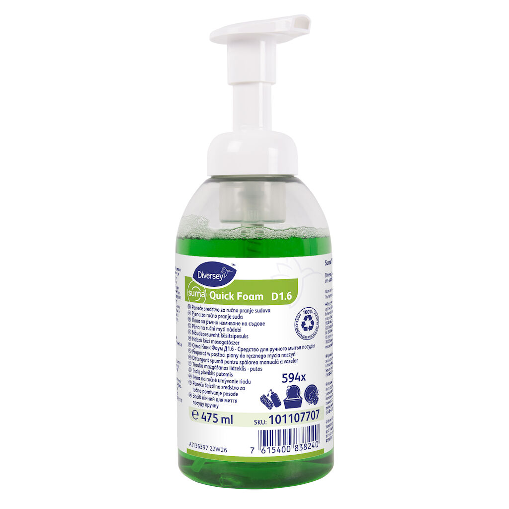 Suma Quick Foam D1.6 6x0.475L - preparat do ręcznego mycia naczyń w ...